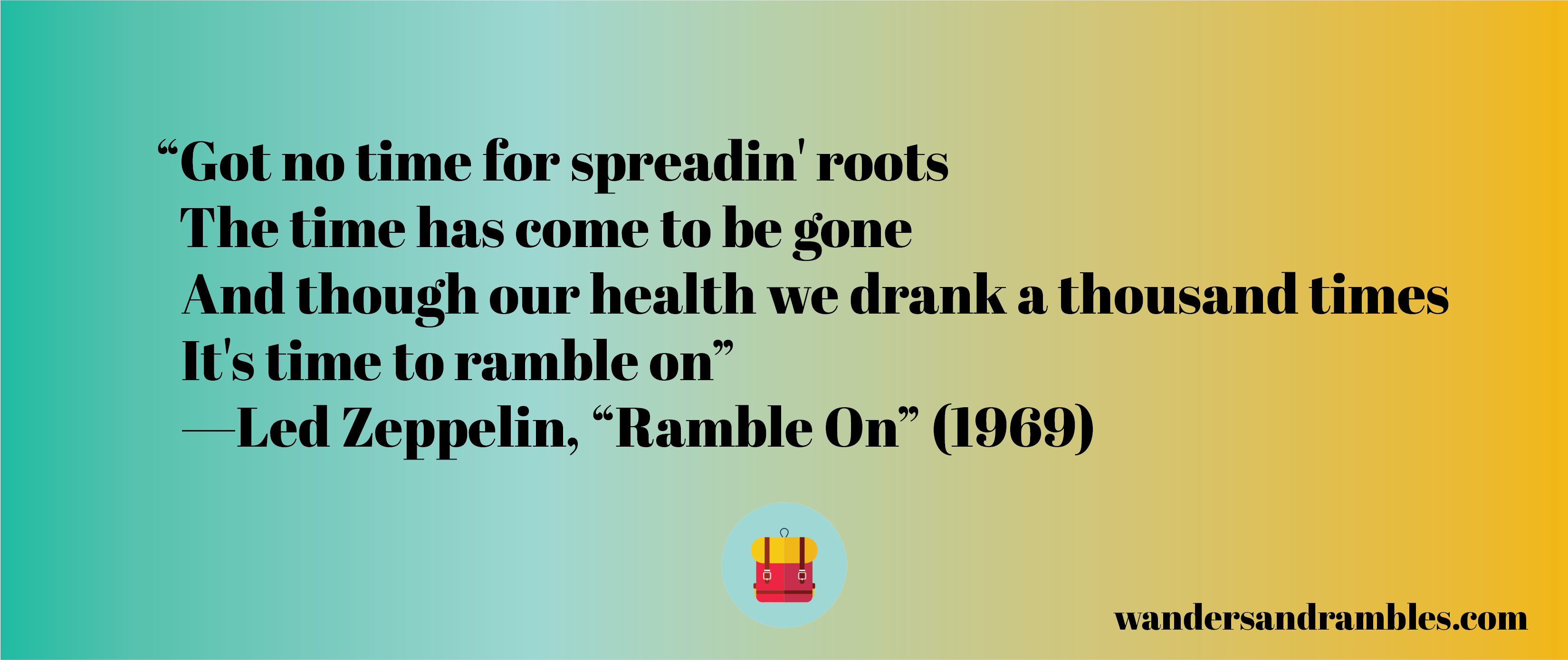 Wanders & Rambles